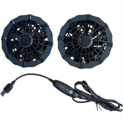 China Japanese Brush Motor Air Conditioning Vest Fan 5V 105mm Dual Fan Set Lightweight Cooling for sale
