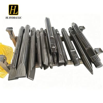 China Rammer S55 Chisel for Excavator Hydraulic Breaker Spare Parts Durable Chisel 140mm for sale