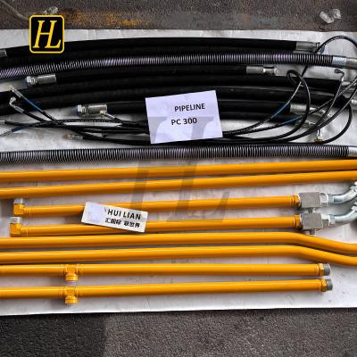 China Komatsu PC300 PC400 Hydraulic Breaker Pipeline Kit 42CrMo Steel Weld Weld Free Type High Pressure Excavator Hose Assembly for sale