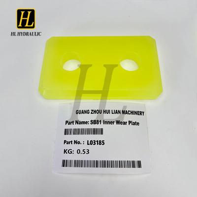 China PU Polyurethane SB81 Inner Wear Plate L03185 Side Wear Plate E93235 Cushion Rock Breaker Hammer Damper Shock Absorber for sale