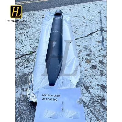 China Hydraulic Breaker Hammer OKADA3600 Moil Point Chisel 42CRMO Hydraulic Breaker Spare Parts for sale