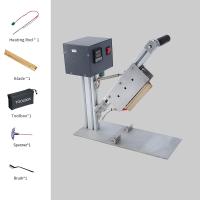 China Cord Fabric Heat Cutter Guillotine Type 300W 150mm for sale