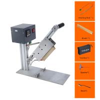 China Cord Fabric Heat Cutter Guillotine Type 300W 150mm for sale