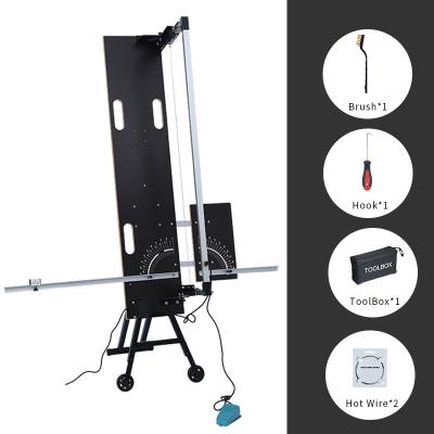 China EPS Foam Hot Wire Cutting Machine Double Table With Metal Tube Table Legs And Foot Switch for sale