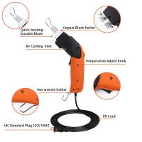 China Air Cooling Handheld Electric Hot Foam Knife With Arc Welding Blade for sale