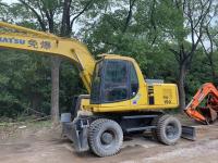China Compact Japan Used Komatsu Excavator PC150W-6 Used Wheel Excavator for sale