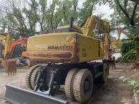 China Compact Japan Used Komatsu Excavator PC150W-6 Used Wheel Excavator for sale
