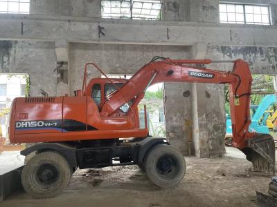 China Smart Control Used Excavator DH150W-7 Doosan Wheel Excavator 2012 Year for sale