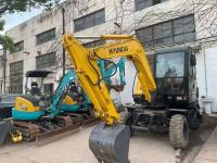 China Used R60W-7 Mini Hyundai Wheeled Excavator Stable And High Efficiency for sale
