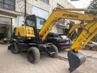 China Used R60W-7 Mini Hyundai Wheeled Excavator Stable And High Efficiency for sale