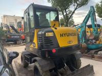 China Used R60W-7 Mini Hyundai Wheeled Excavator Stable And High Efficiency for sale