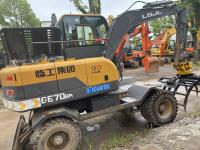 China 2018 Year Used SDLH LG670BM Wheel Excavator With Hydraulic Climp for sale