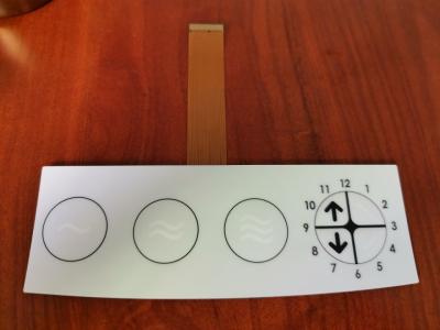 China Long Zif FPC Membrane Switch Keypad With Led 1.0mm Pitch 3 Keys for sale
