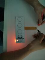 China Long Zif FPC Membrane Switch Keypad With Led 1.0mm Pitch 3 Keys for sale