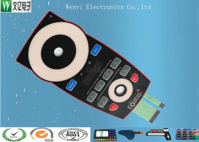 China Anti Scratch Illuminiated Embossing Membrane Switch EL Circuit EBG180 Tactile Switch Keypad for sale