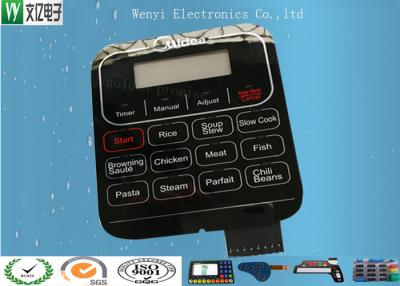 China Mirror Effect Backlit Membrane Touch Switch Fast Response Capability Customized for sale
