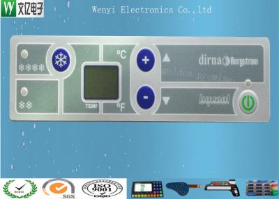 China Sand Effect PC018mm Square Key Membrane Switch With Half Transparent Color Window for sale