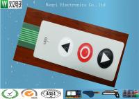 China Single LED Embossing Membrane Switch 3 Keys F150 Overlay Molex Connector for sale