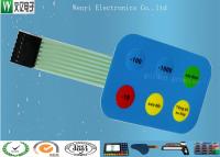 China 12mm Non Tactile Embossing Membrane Switch 7 Pin 2.54 mm Pitch Female Connector for sale