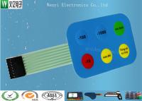 China 12mm Non Tactile Embossing Membrane Switch 7 Pin 2.54 mm Pitch Female Connector for sale