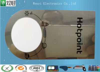 China 0.15mm Mirror PC Membrane Switches Graphic Overlays With Silver Effect Silk Screen Print for sale