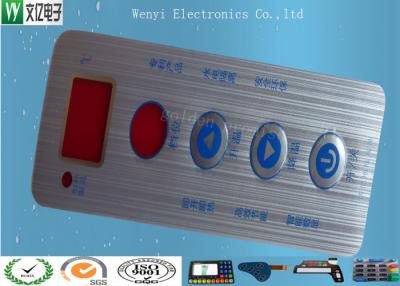 China Waterproof Membrane Switch Touch Panel Overlay Red Window Silver Contact Pad for sale