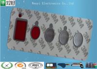 China Waterproof Membrane Switch Touch Panel Overlay Red Window Silver Contact Pad for sale