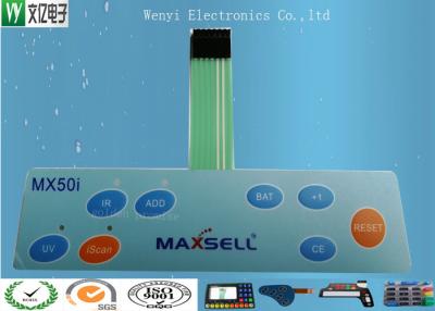 China Waterproof  EMI Shield Embossing Membrane Switch With 250g Touch Force Poly Dome for sale