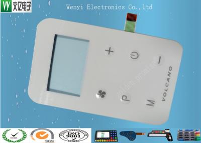 China White Tactile Key Membrane Switch , high glossy  PET Embossed Button Membrane Control Panel for sale