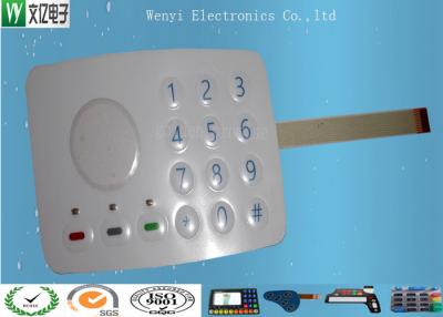 China 3M467 MP200 Metal Dome Membrane Switch Keypad Sand Effec 0.15 PET Overlay With 3 SMT LEDs for sale