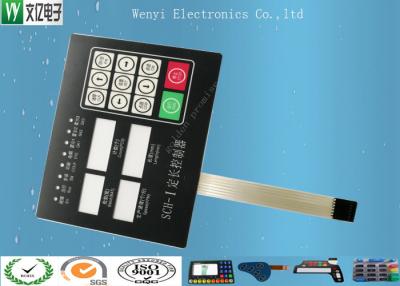 China Clear Window Polydome Switch Membrane Control Panel With 8 Pin Female Connector for sale
