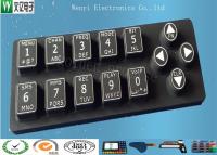 China White Print 50 Degree Silicone Rubber Keypad Laser Engraved Non Removable for sale