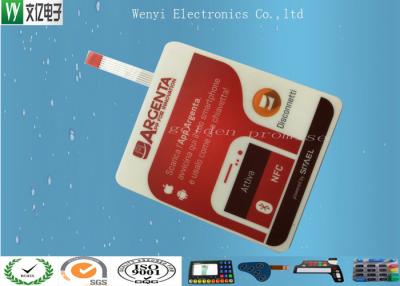 China No Tactile PC sand Flat Membrane Switch 3M 467 Carbon ZIF Tail With Red Stiffener for sale