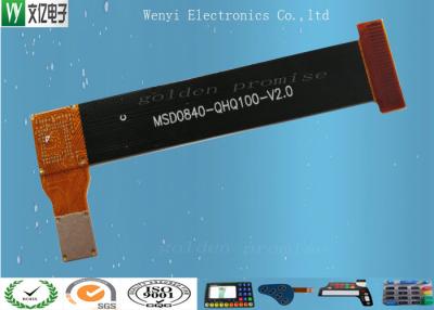 China 0.2mm gold finger Single Side FPC Flexible Printed Circuit EMI Shield With Black Electromagnetic Cover Film for sale