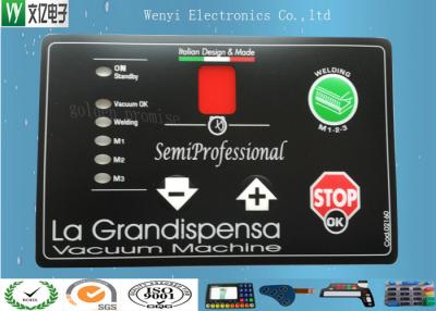 China PC 0.175 Mm Membrane Switches Graphic Overlays Clear LCD Window For Electronic Cooker for sale