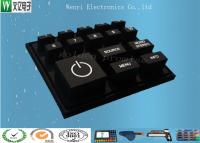 China Black Key Custom Silicone Keypad / White Silk Screen Print Conductive Rubber Keypad for sale