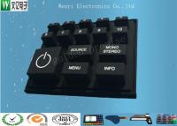 China Black Key Custom Silicone Keypad / White Silk Screen Print Conductive Rubber Keypad for sale