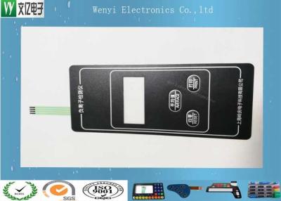 China Textured Matte Finish Overlay Flat Membrane Switch With 9448A Back Adhesive for sale