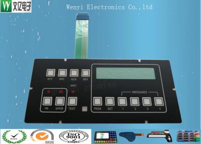 China Clear LED Window Polydome Push Button Embossing Membrane Switch Overlay With Pin Female Connector for sale