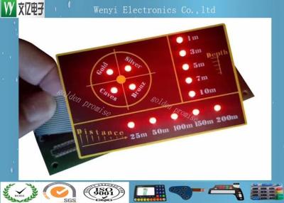 China SMT Circuit With LED  Backlight Illuminated Embossing Key Membrane Switch for sale