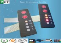 China Side Light LED Backlit Embossing Membrane Switch With Polydome for sale