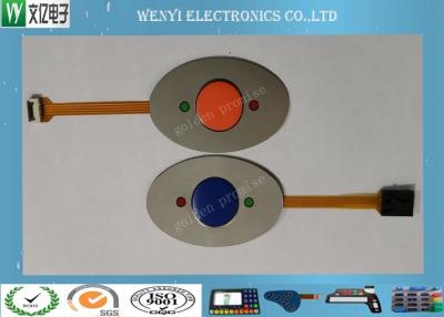 China FPC Circuit 0.25Mm Membrane Switch Panel With Two Ever Light Leds for sale