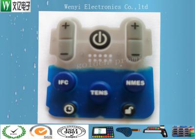 China Planted Color Key 45 Degree Silicone Rubber Keypad for sale