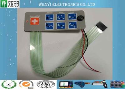 China 7 Keys Silk Screen Print Embossing Membrane Switch for sale