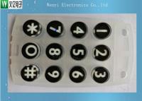 China Conductive Carbon Pill Printed 45 Degree Silicone Rubber Keypad 12 Keys for sale
