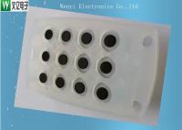 China Conductive Carbon Pill Printed 45 Degree Silicone Rubber Keypad 12 Keys for sale
