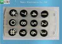 China Conductive Carbon Pill Printed 45 Degree Silicone Rubber Keypad 12 Keys for sale