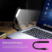 China LED Light Lamp for Power Bank Portable Eye Care Mini Night Light, USB Gooseneck Reading Lamps Book Light for sale
