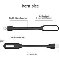 China LED Light Lamp for Power Bank Portable Eye Care Mini Night Light, USB Gooseneck Reading Lamps Book Light for sale
