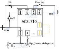 China chip Exclusive global supplier AC3L710n chip Alarm sound effect with light anti prying alarm chip Factory price for sale